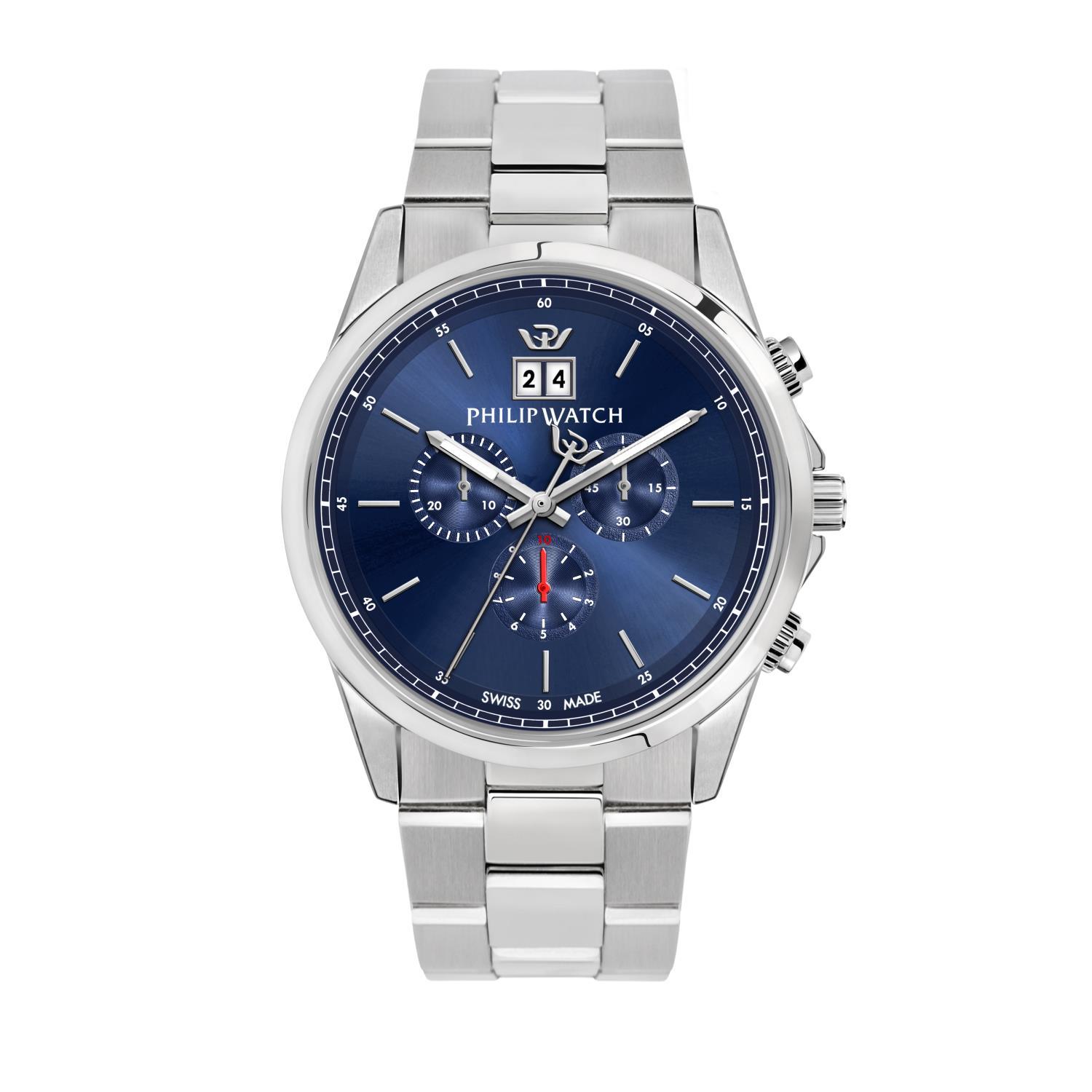 PHILIP WATCH - CAPETOWN 44MM CHR BLUE DIAL BR SS - By Stokkeholm