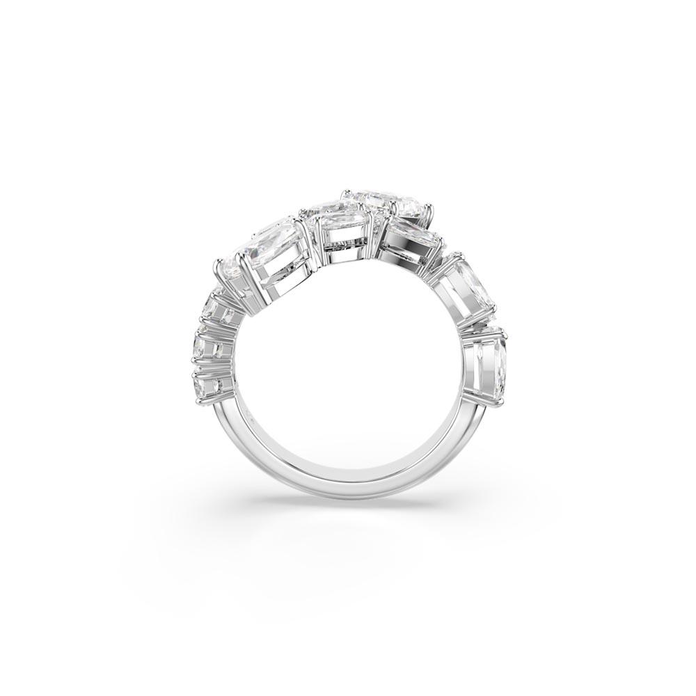 Swarovski - Matrix ring, Mixed cuts, White, Rhodium plated - By Stokkeholm