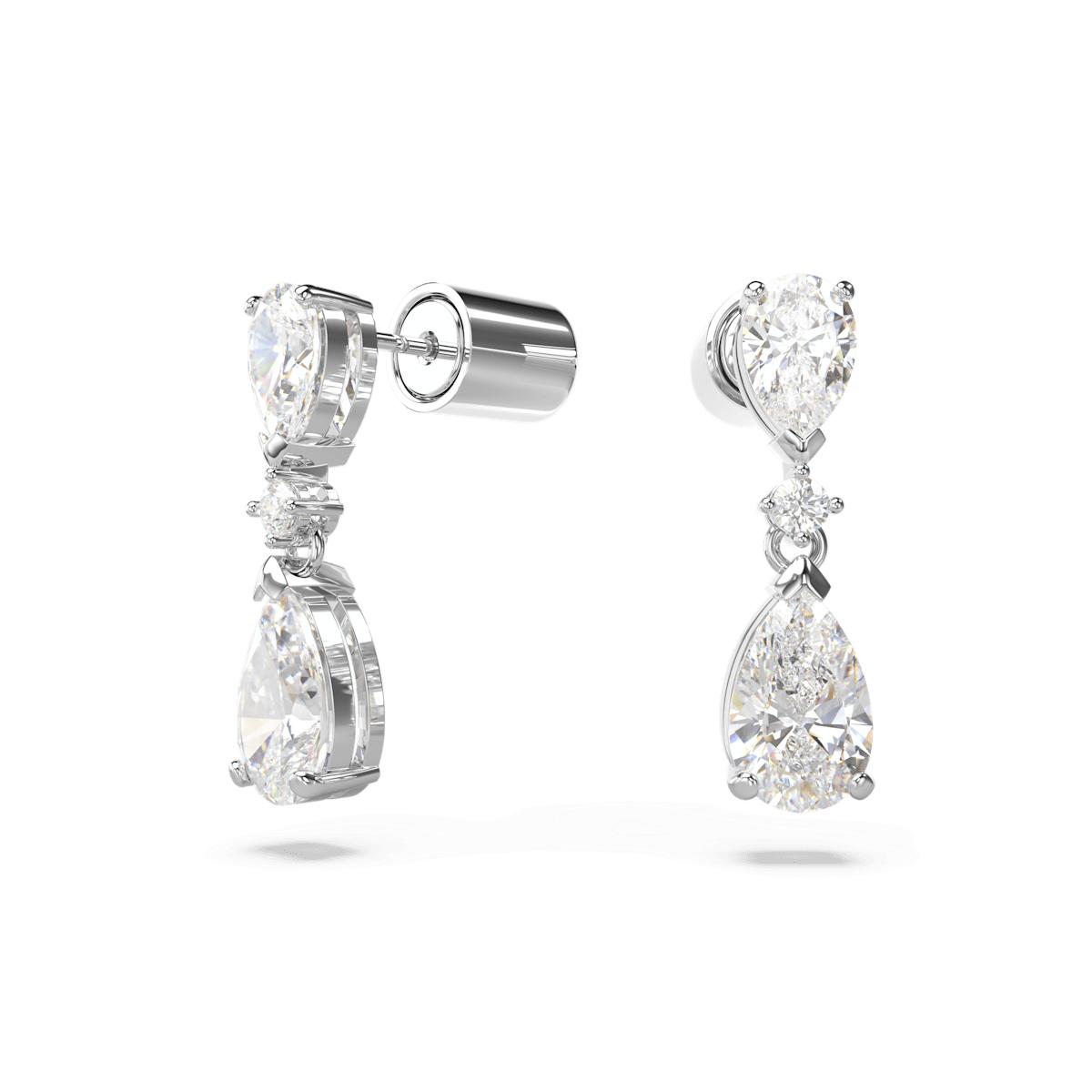 Swarovski - Mesmera set, Mixed cuts, White, Rhodium plated - By Stokkeholm