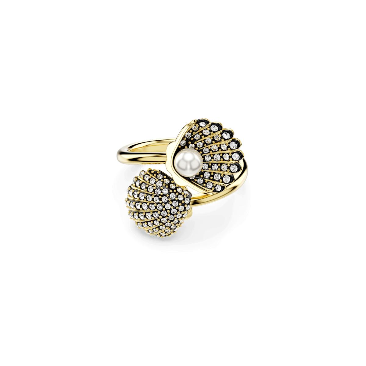 Swarovski - Str: 52 Idyllia open ring, Crystal pearl, Shell, White ...