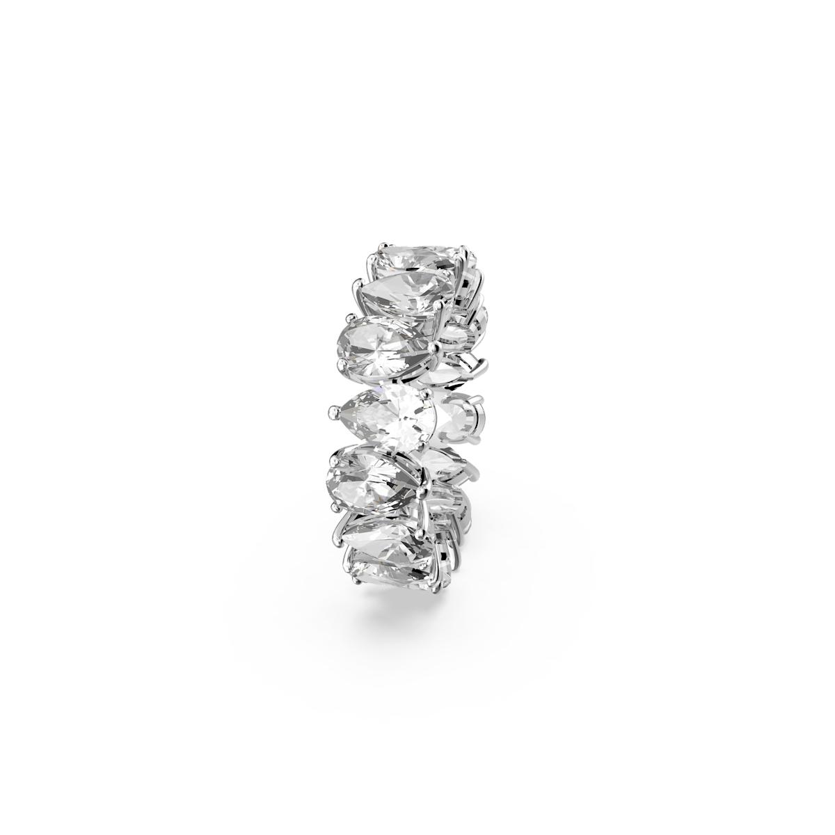 Swarovski - Str: 52 Vittore ring, Drop cut, White, Rhodium plated - By ...